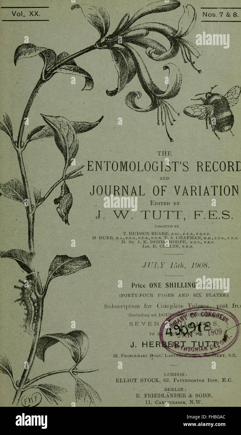 'The Entomologist's Record and Journal of Variation' is an early 20th ...