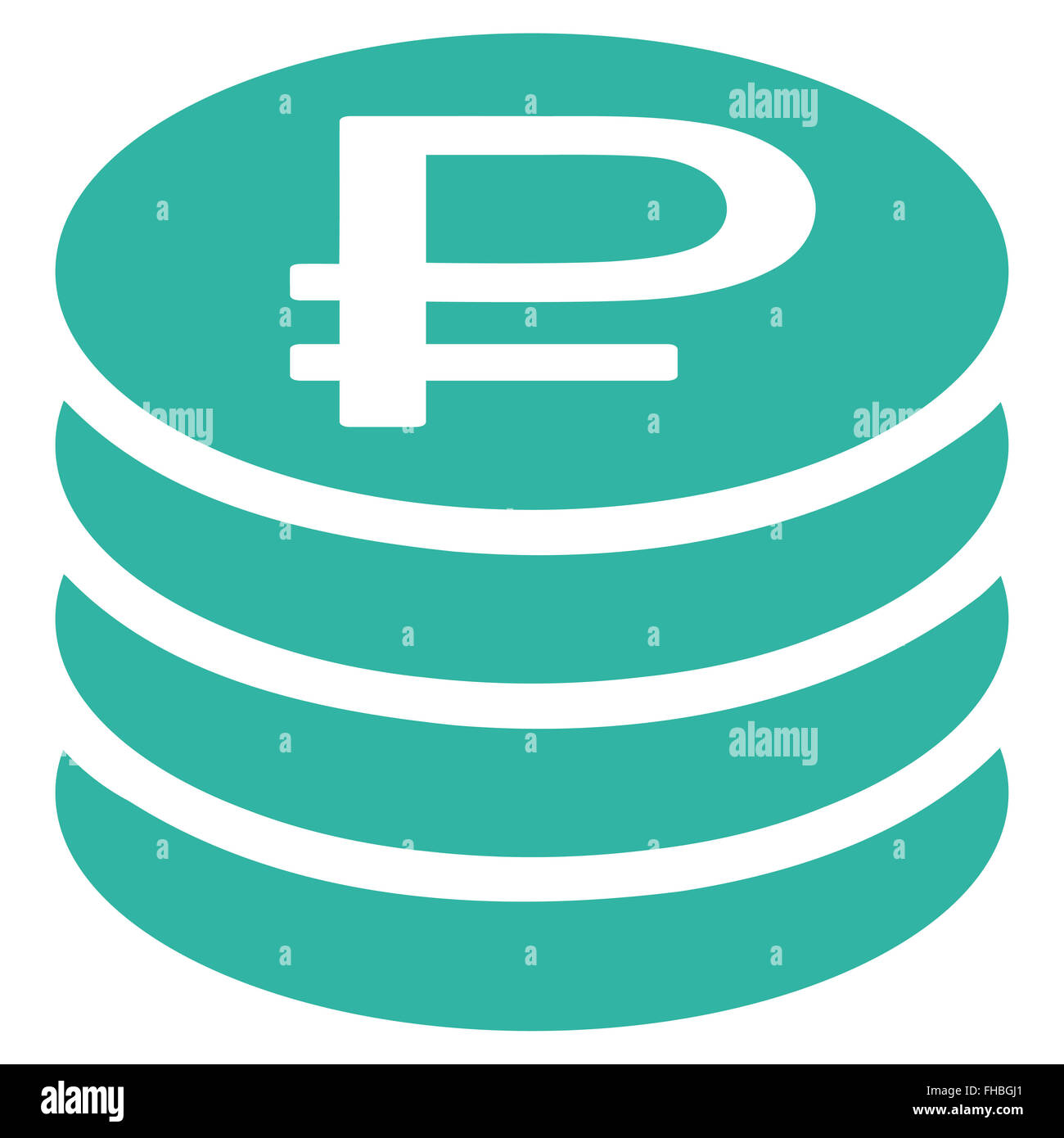 Rouble Coins Stack Icon Stock Photo - Alamy