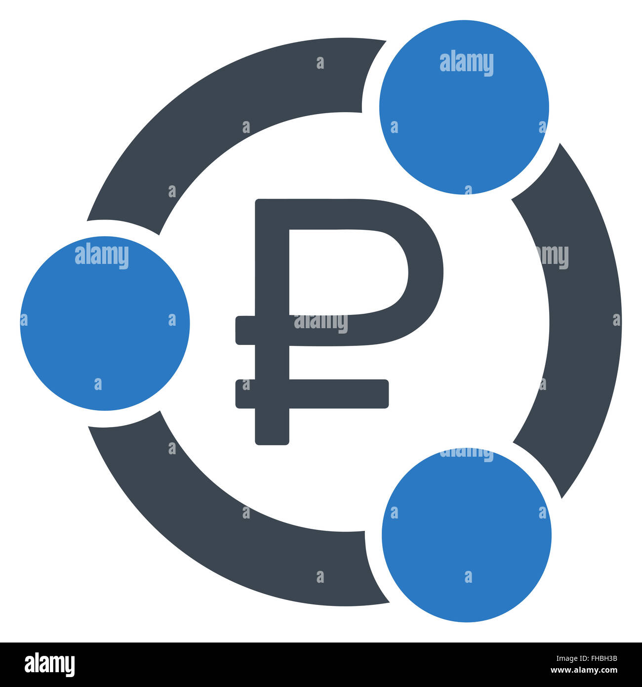 Rouble Collaboration Icon Stock Photo - Alamy