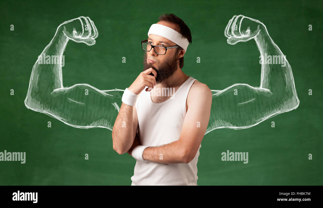 Skinny young man working hi-res stock photography and images - Alamy