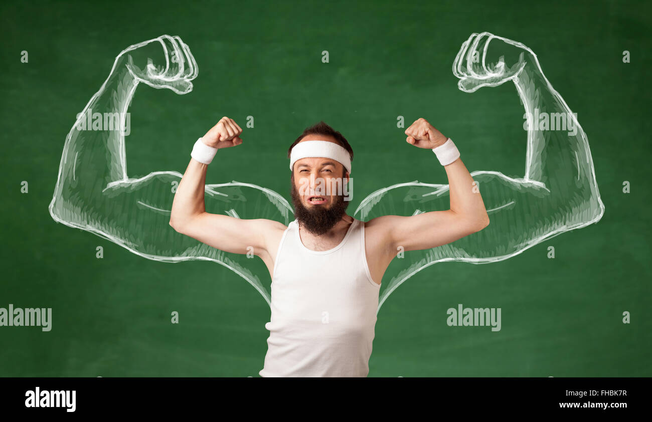 Skinny young man working out Stock Photo - Alamy
