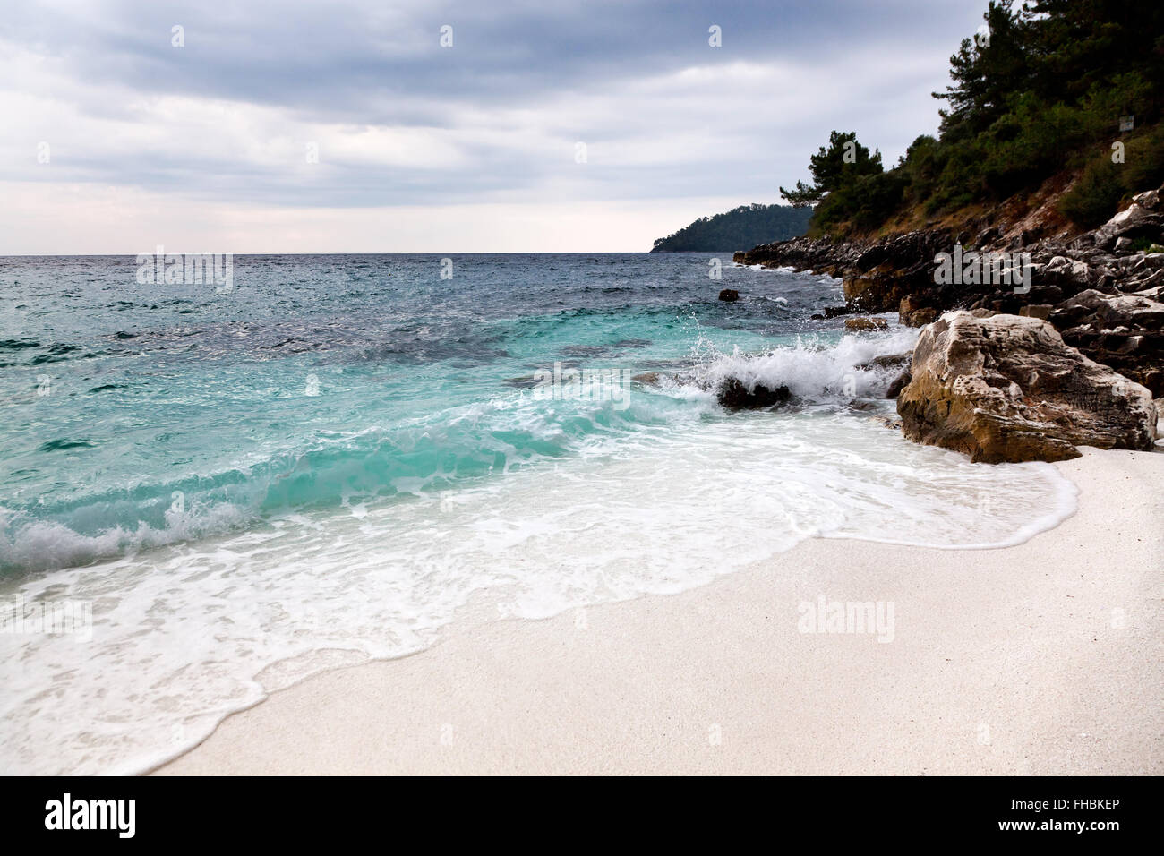 Saliara Beach (called Marble Beach), beautiful white beach in Thassos ...