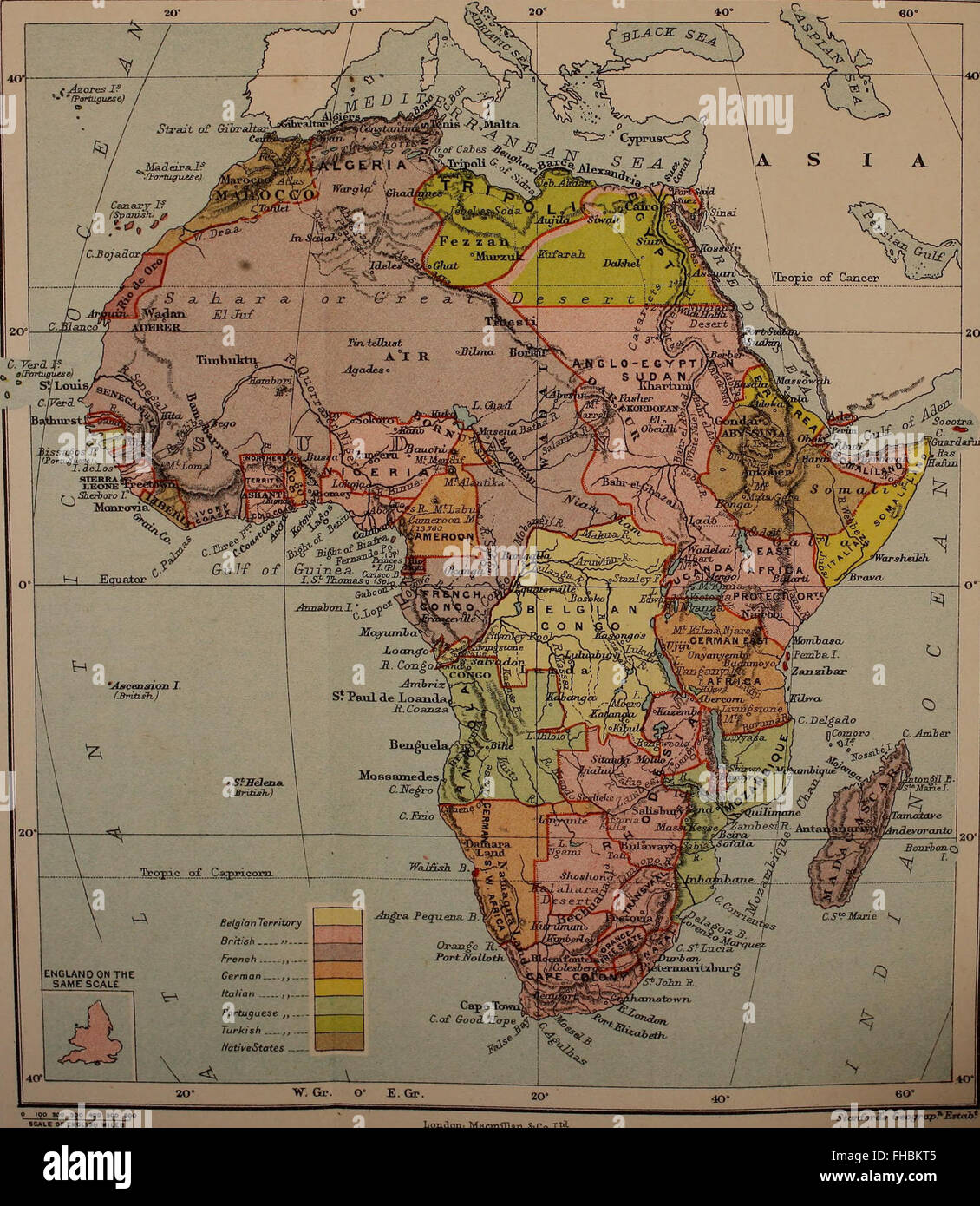 Nigeria map antique hi-res stock photography and images - Alamy