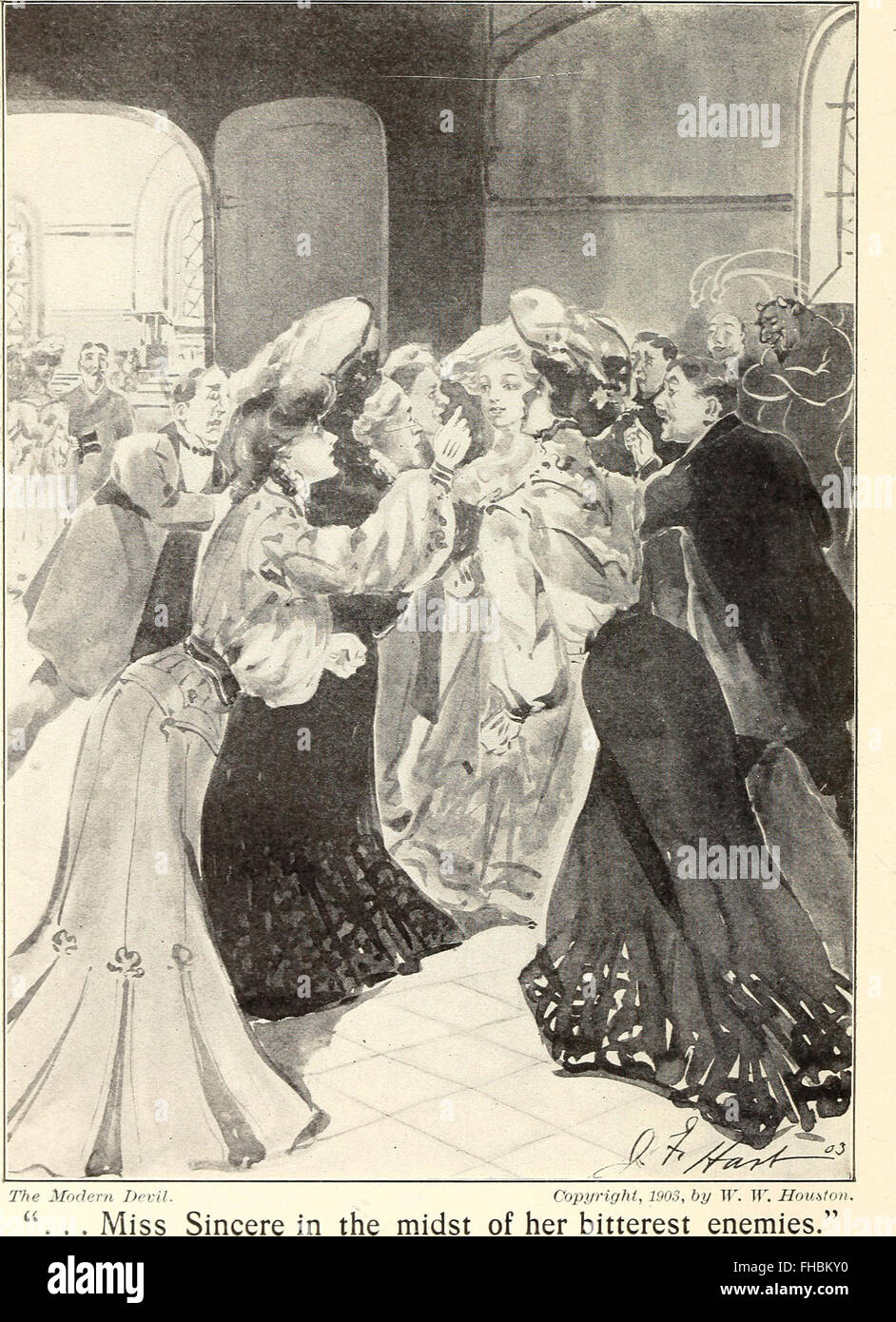 The modern devil, his play between the false and the good; (1903 Stock ...