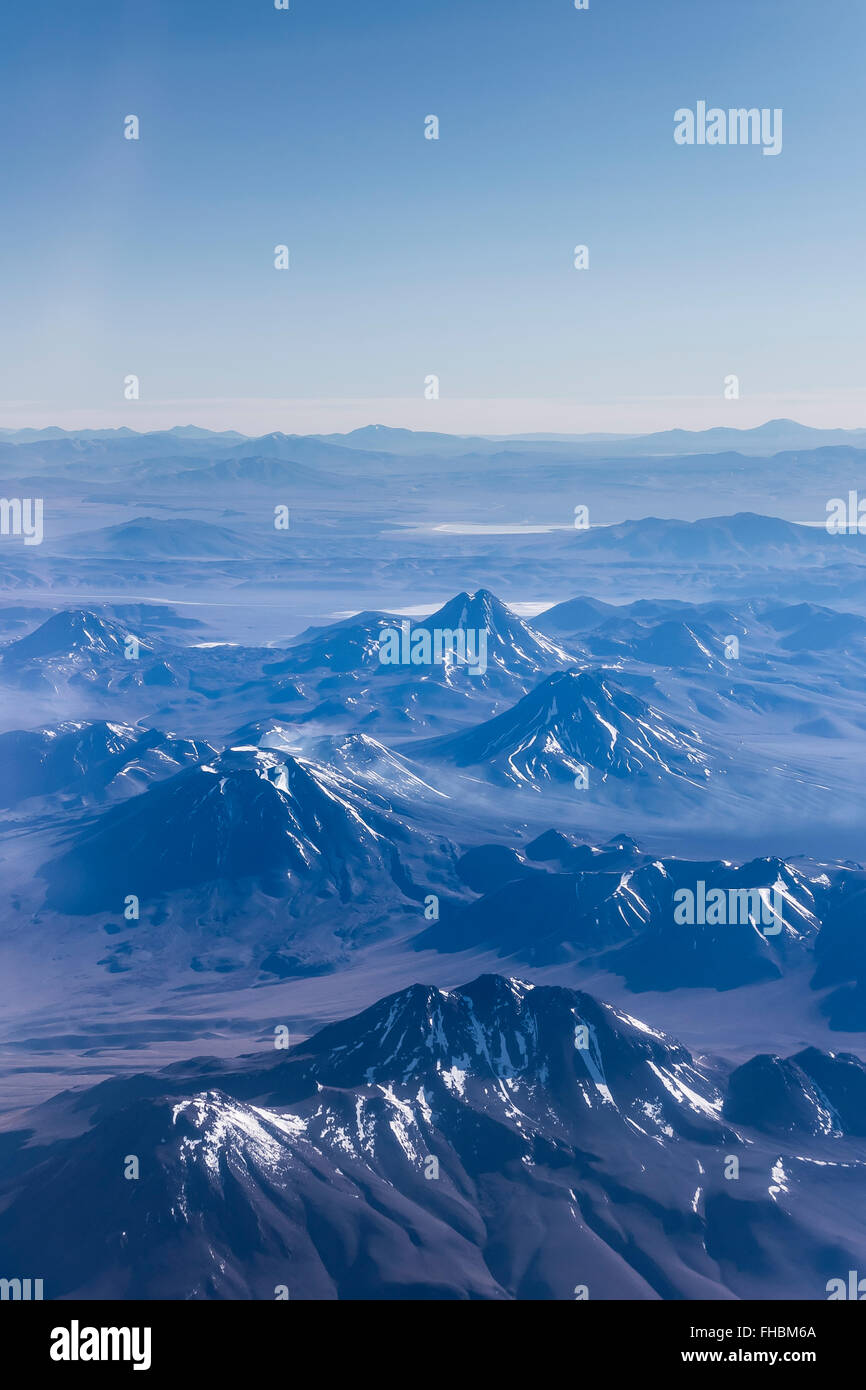 Aerial view from window plane of Andes mountains Stock Photo - Alamy