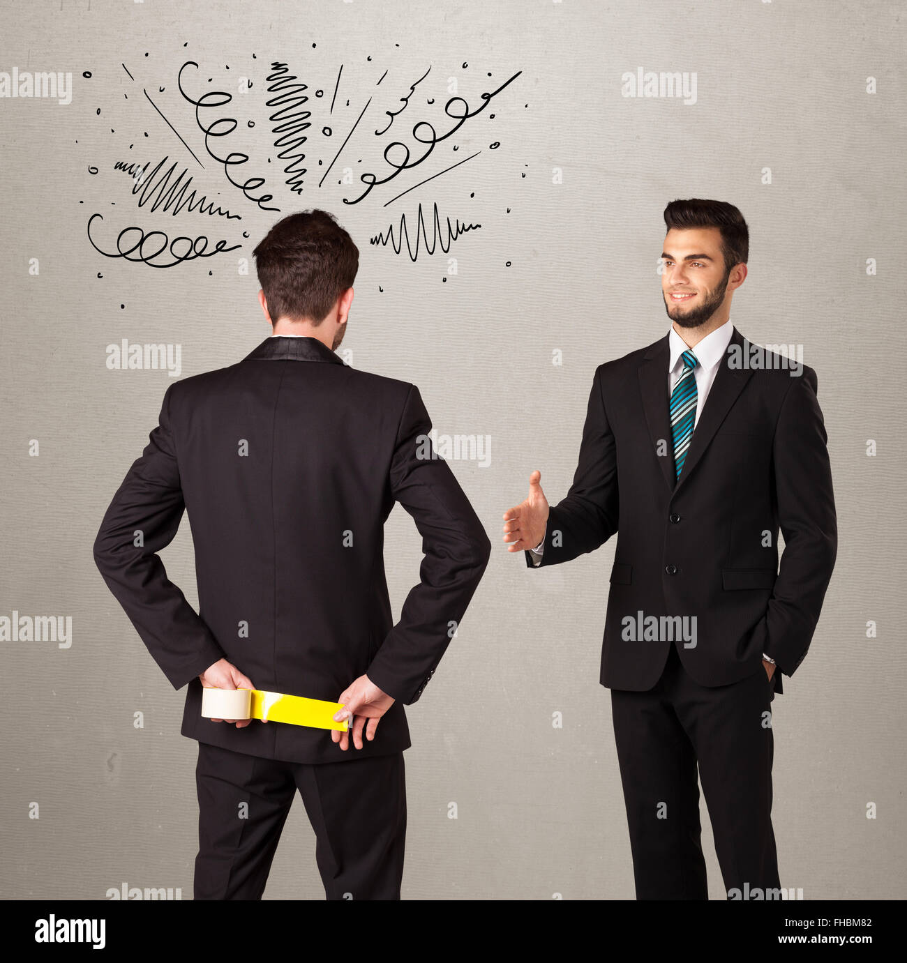 Angry business handshake concept Stock Photo - Alamy
