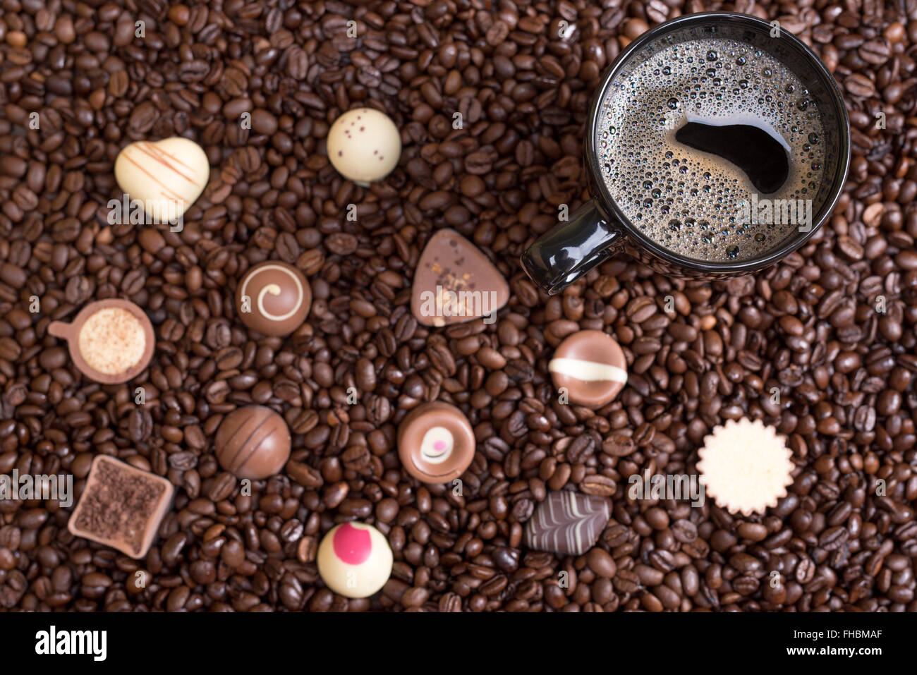 Espresso and pralines hi-res stock photography and images - Alamy