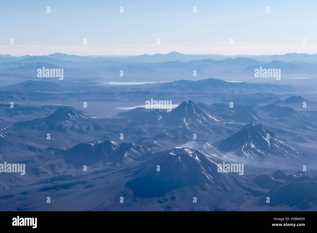 Aerial view from window plane of Andes mountains Stock Photo - Alamy