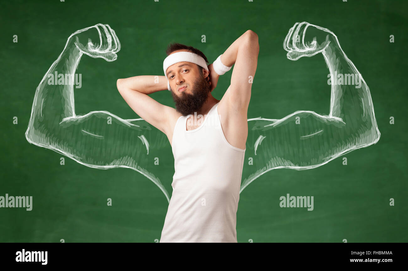 Skinny young man working out Stock Photo - Alamy