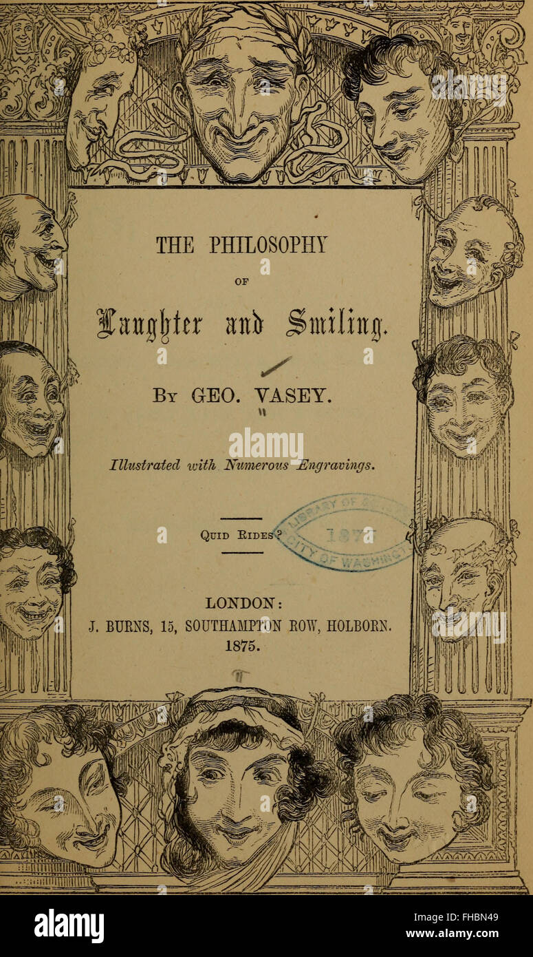 The philosophy of laughter and smiling (1875 Stock Photo - Alamy