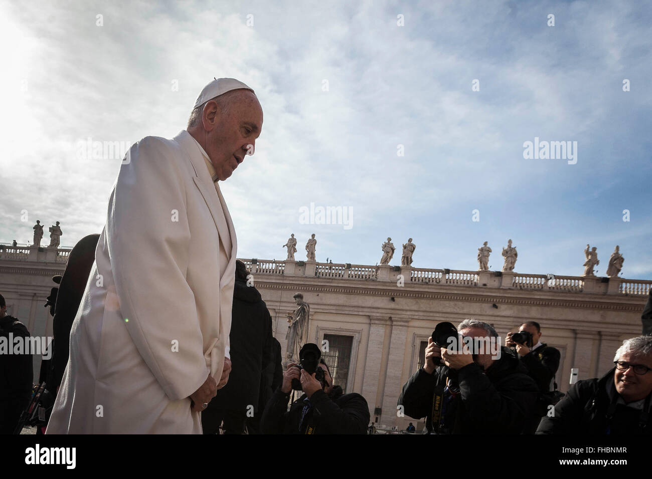 Vatican City, Vatican. 24th Feb, 2016. Pope Francis holds his Weekly ...