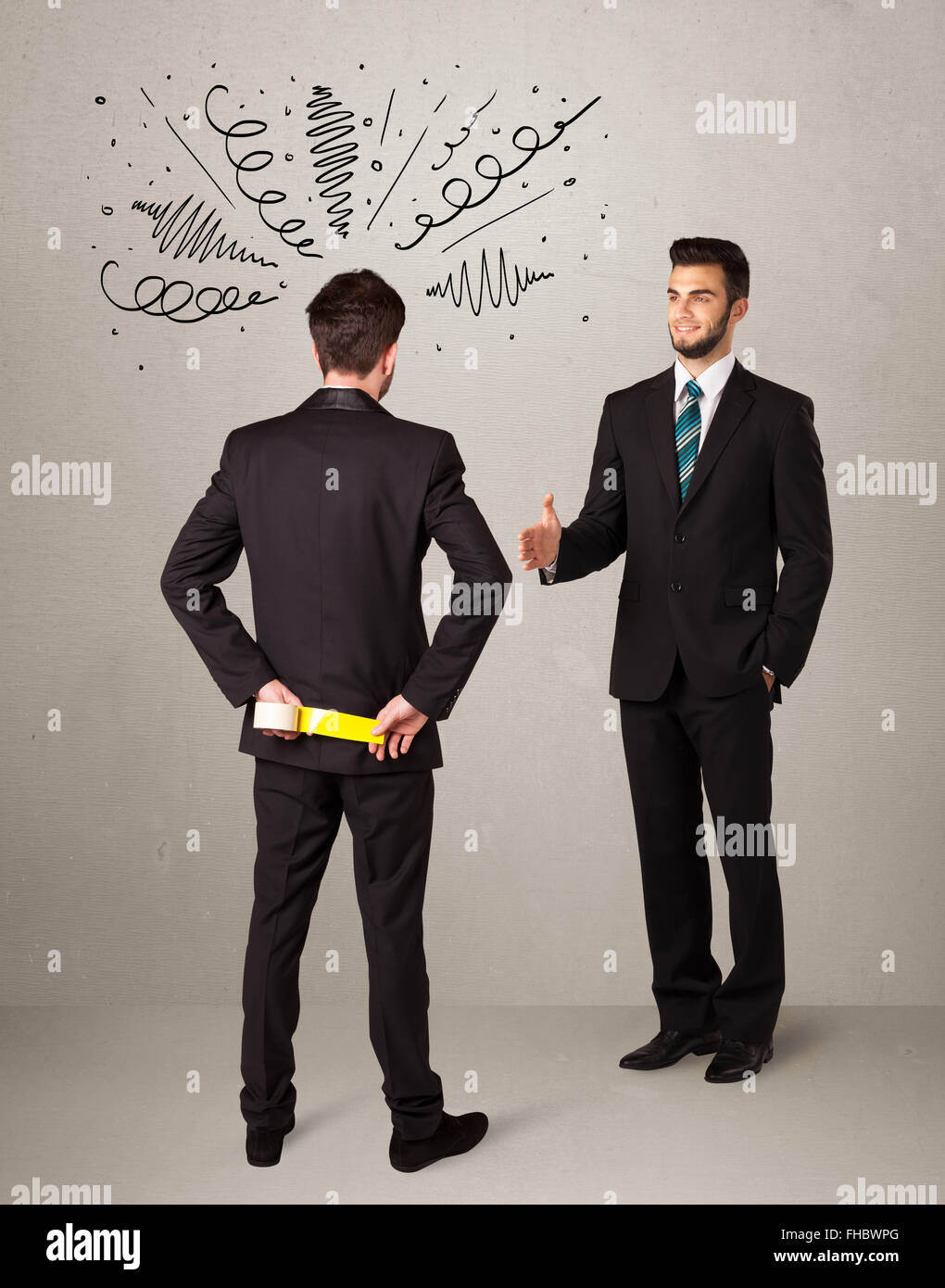Angry business handshake concept Stock Photo - Alamy