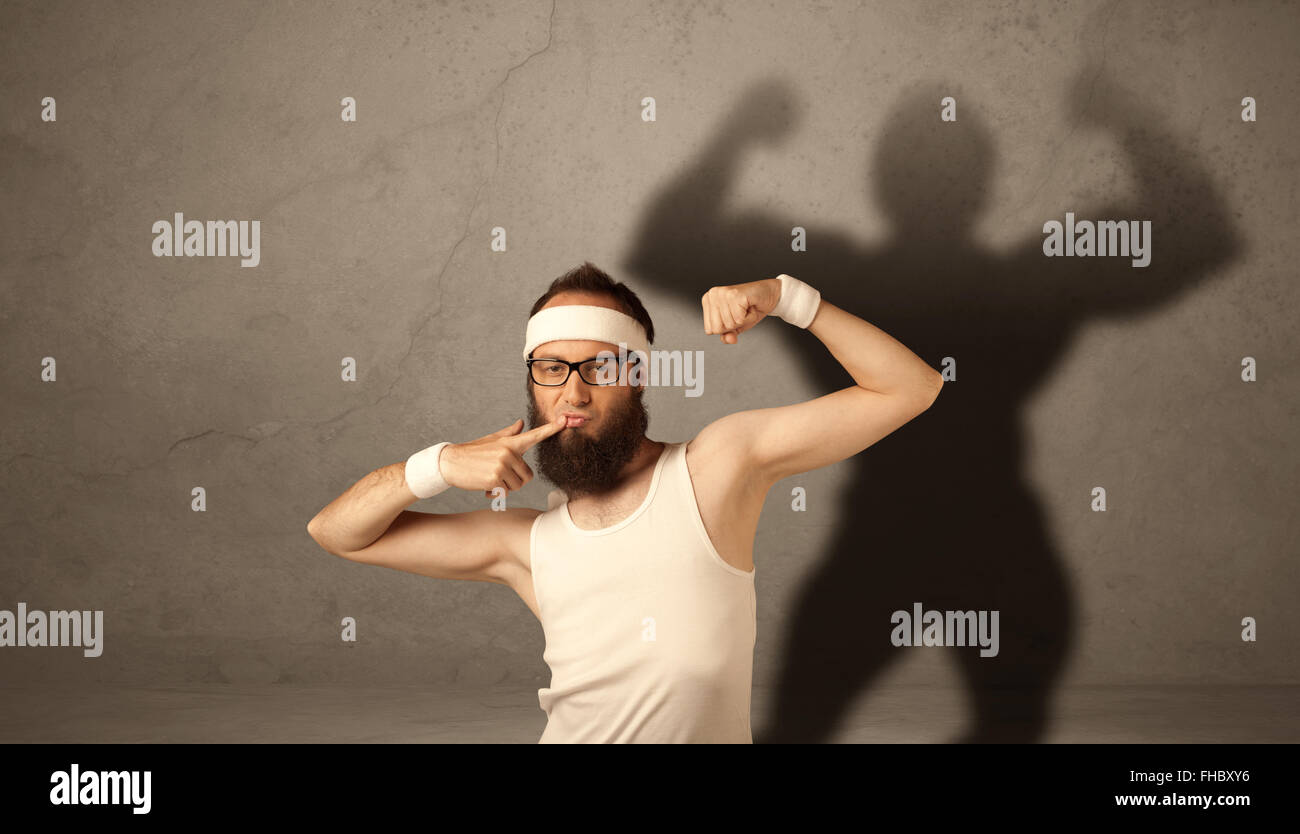 Muscles man skinny man hi-res stock photography and images - Alamy