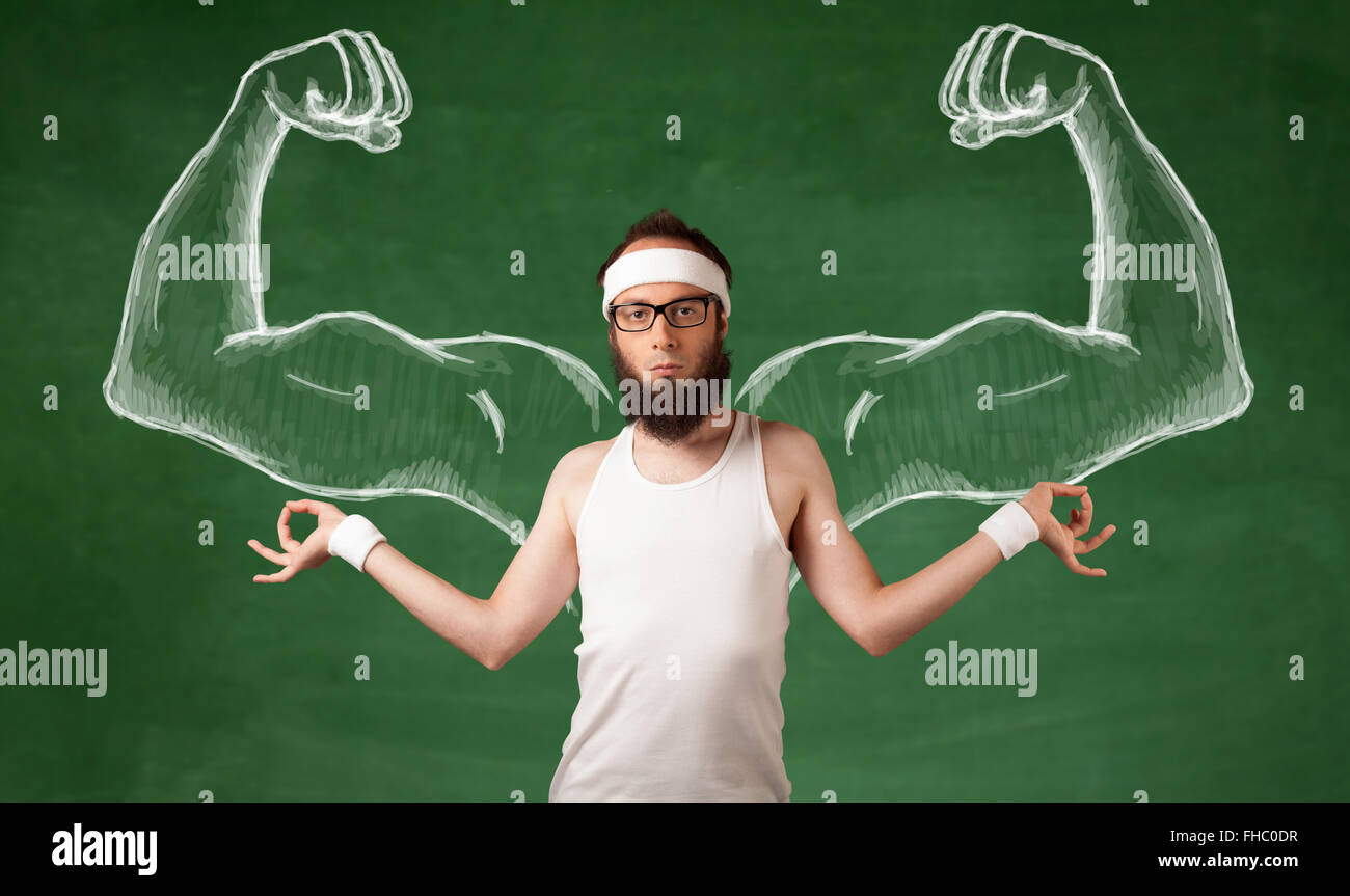 Skinny young man working hi-res stock photography and images - Alamy