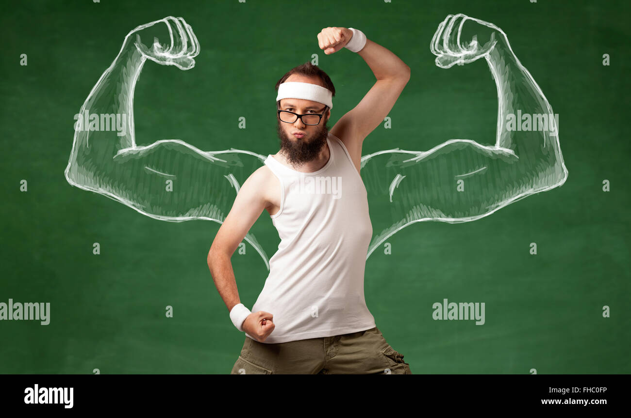 Skinny young man working hi-res stock photography and images - Alamy