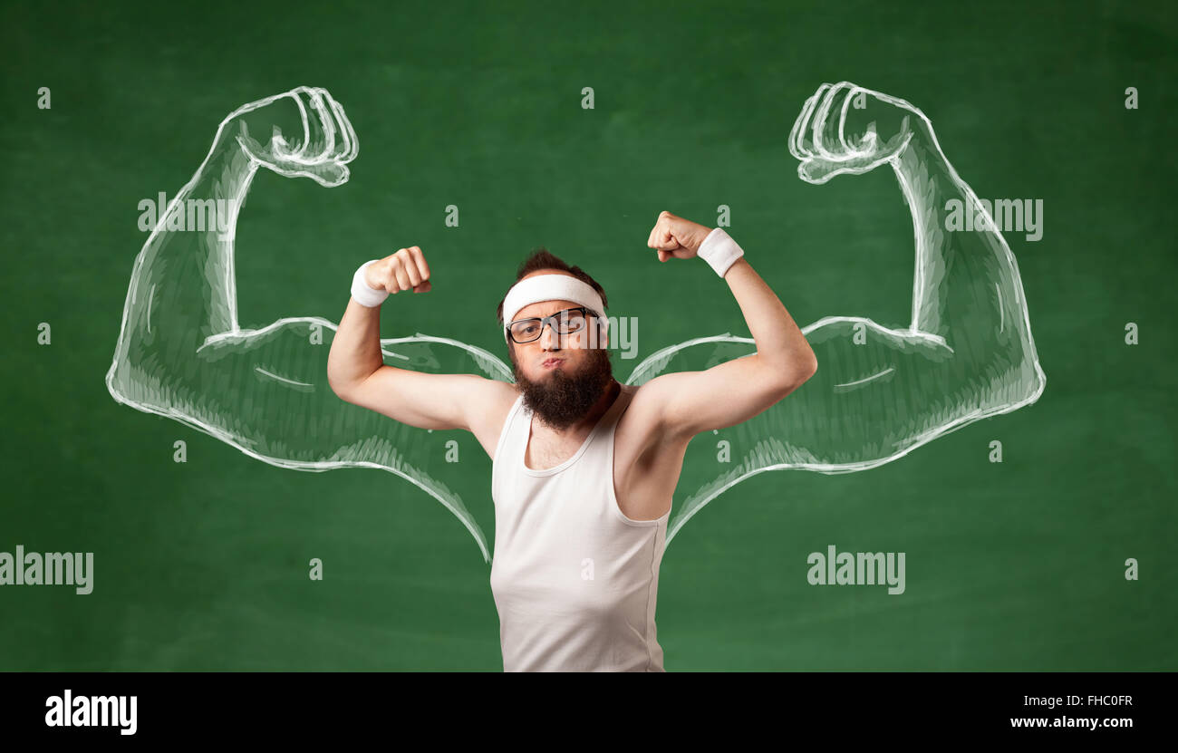 Skinny young man working out Stock Photo - Alamy
