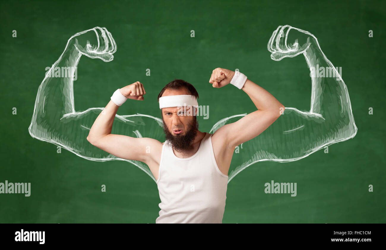 Skinny young man working out Stock Photo - Alamy