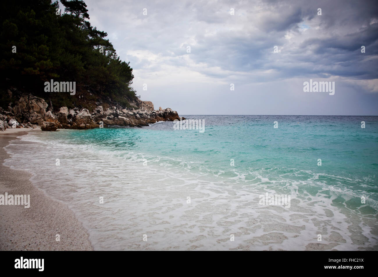 Saliara Beach (called Marble Beach), beautiful white beach in Thassos ...