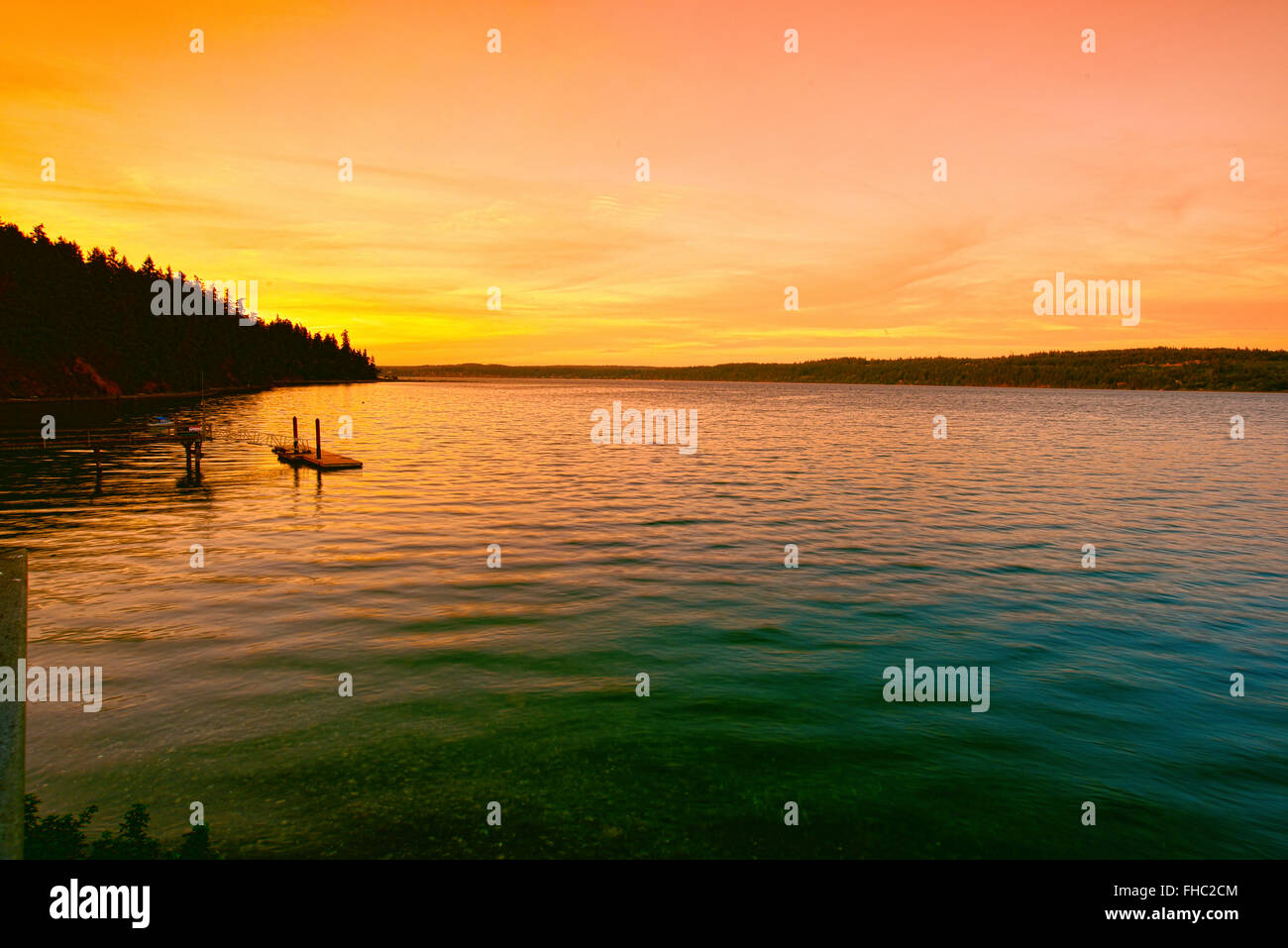 Brilliant sunset over bay hi-res stock photography and images - Alamy