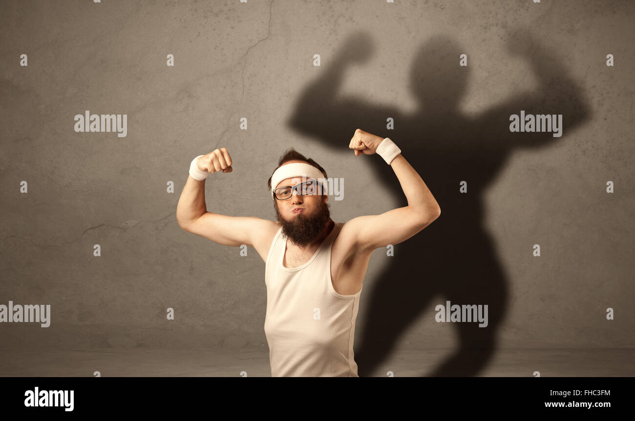 Muscles man skinny man hi-res stock photography and images - Alamy