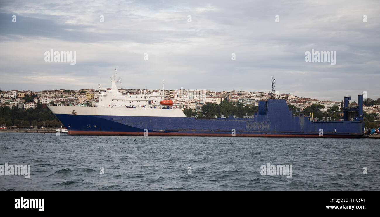 Roro Ship is loading in a Port Stock Photo - Alamy
