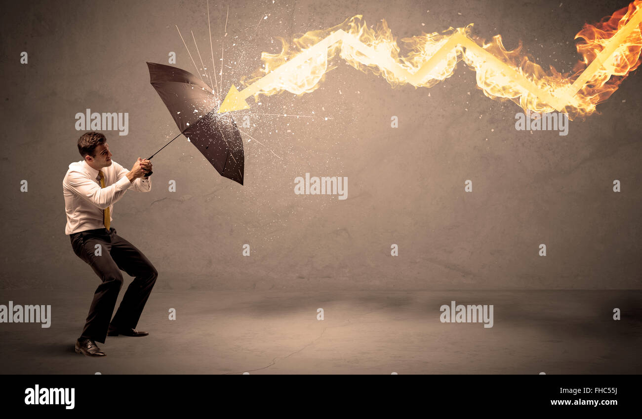 Businessman umbrella defending from hi-res stock photography and images ...