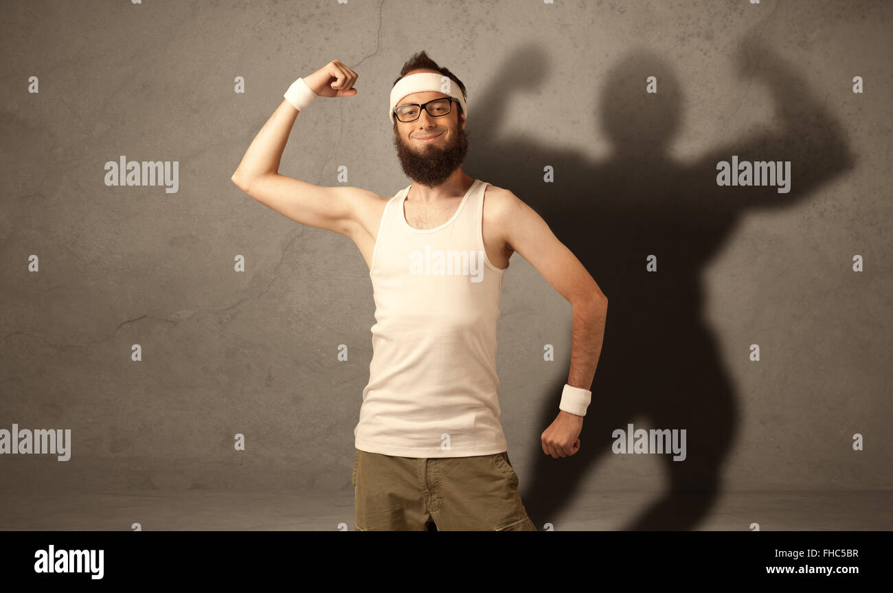 Bodybuilding skinny man hi-res stock photography and images - Alamy