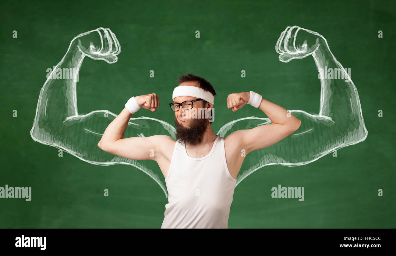 Skinny young man working out Stock Photo - Alamy
