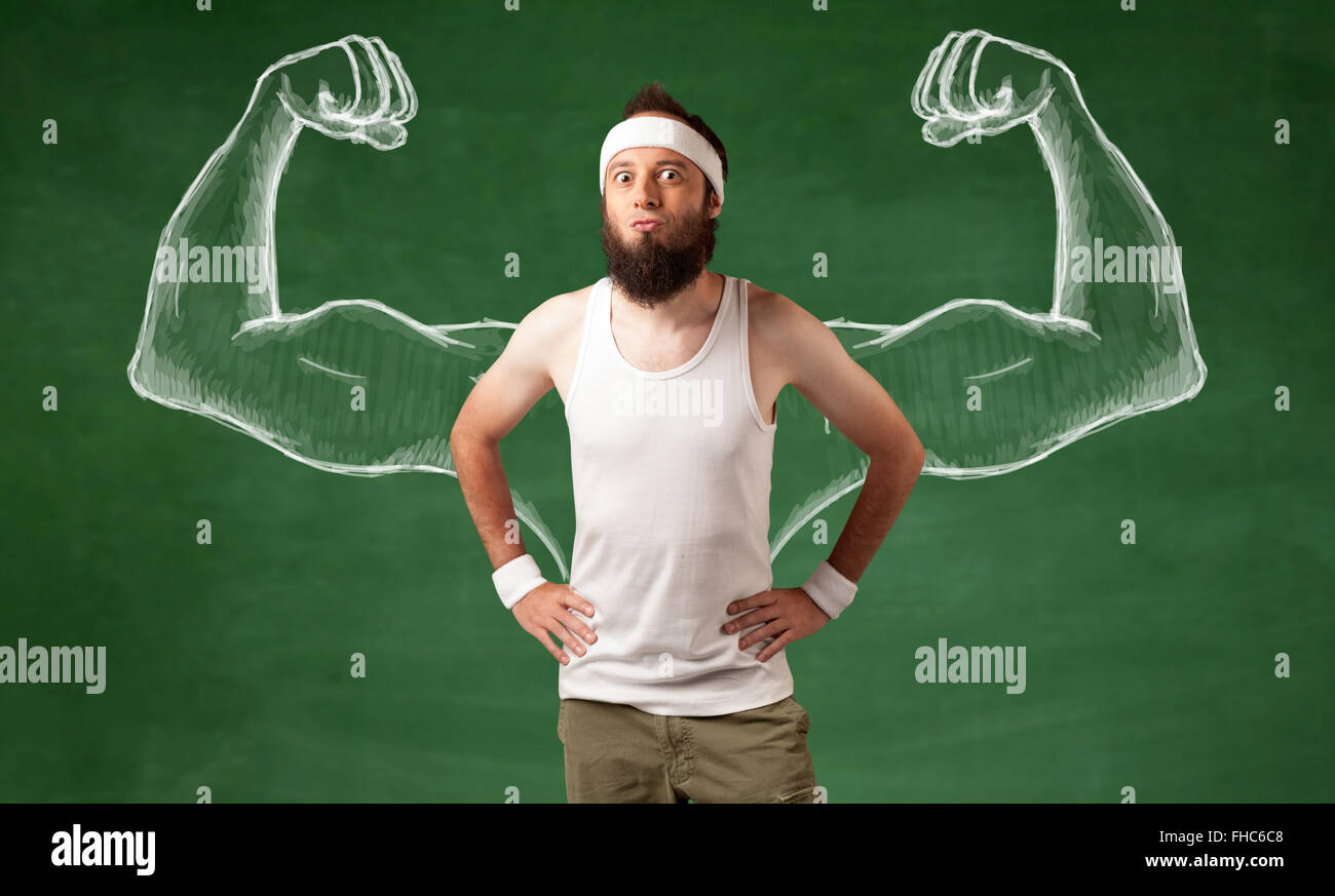 Skinny young man working out Stock Photo - Alamy