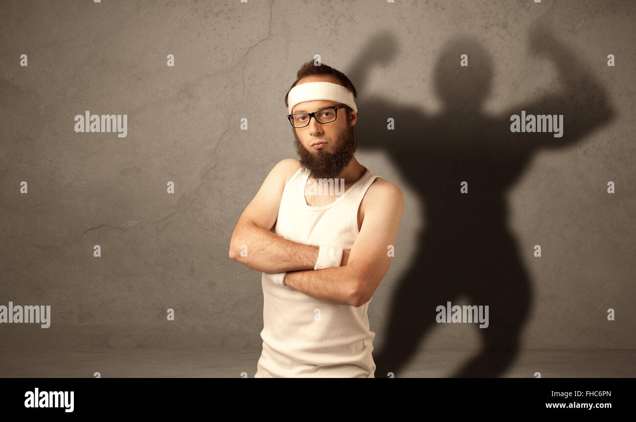 Skinny man at gym hi-res stock photography and images - Alamy