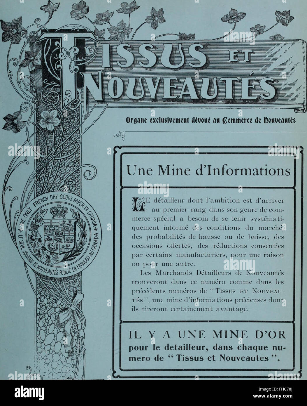 This 1900 publication highlights the latest developments in textiles ...