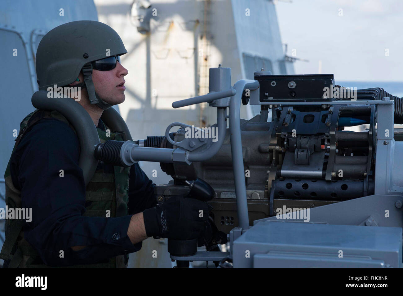 USS Farragut Gun Shoot 15040, a U.S. Navy live-fire training exercise ...
