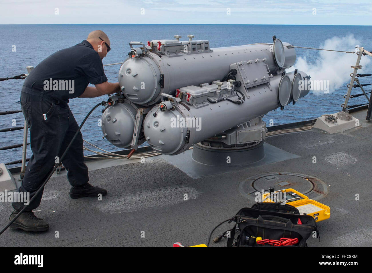 The USS Farragut transits the Atlantic Ocean as part of CSG 12, a ...