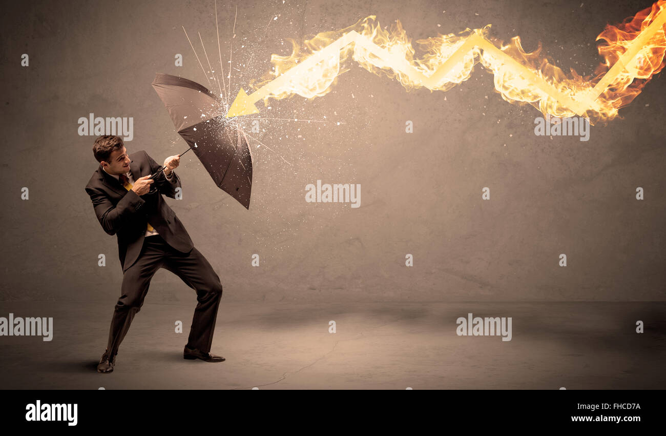 Businessman umbrella defending from hi-res stock photography and images ...