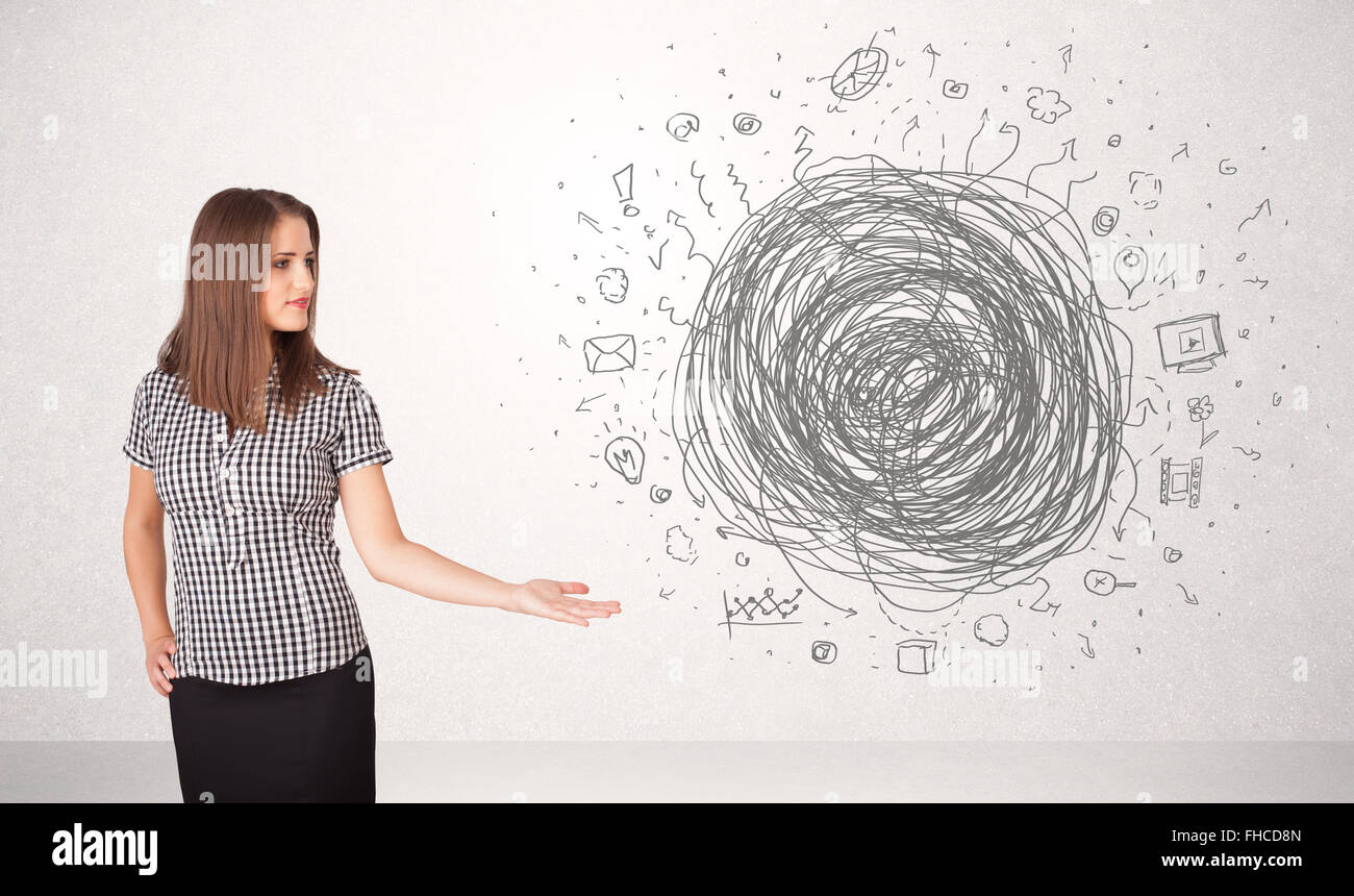 Scribble doodle arrow hi-res stock photography and images - Alamy