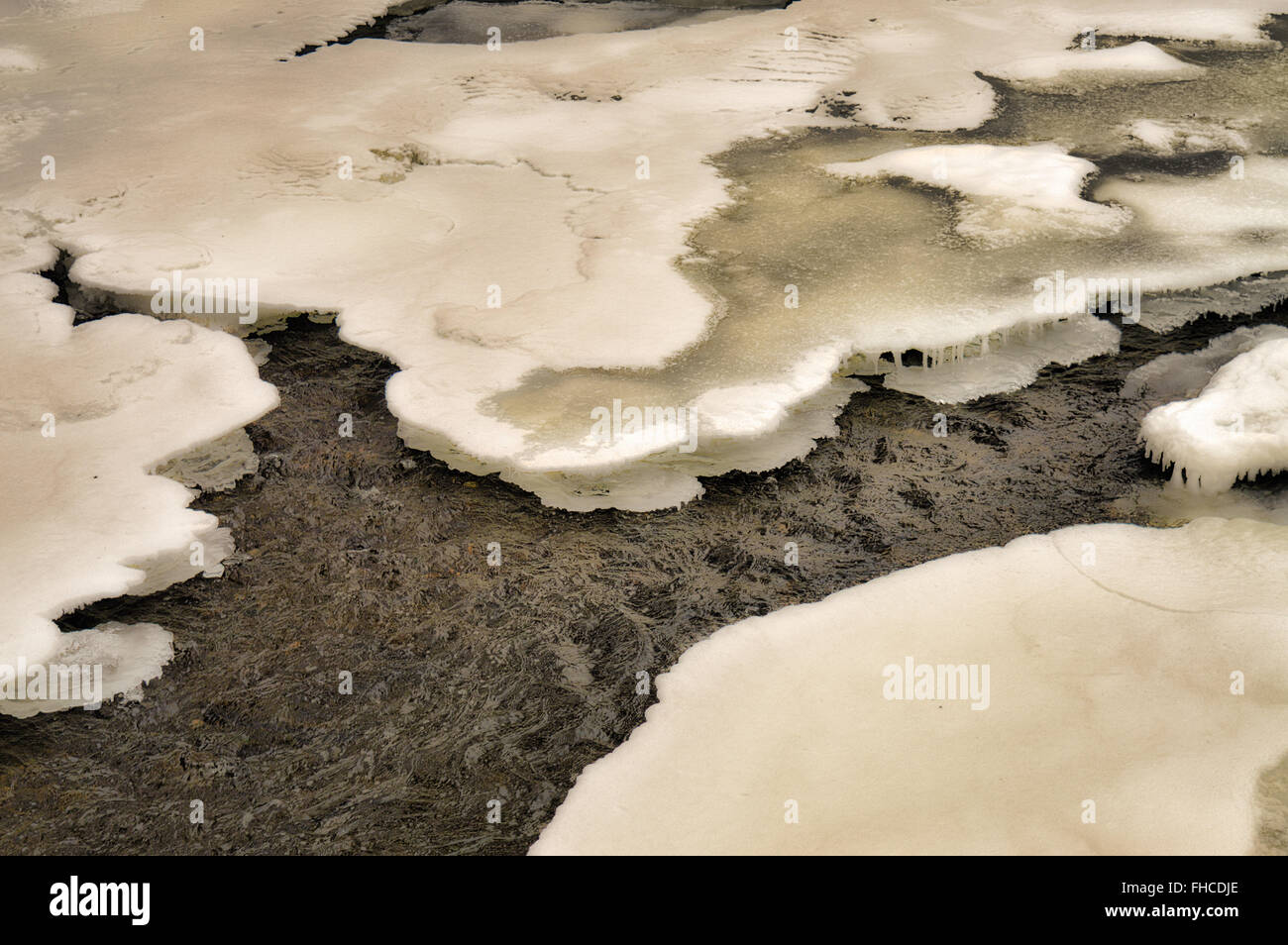 Ice on the River Stock Photo - Alamy