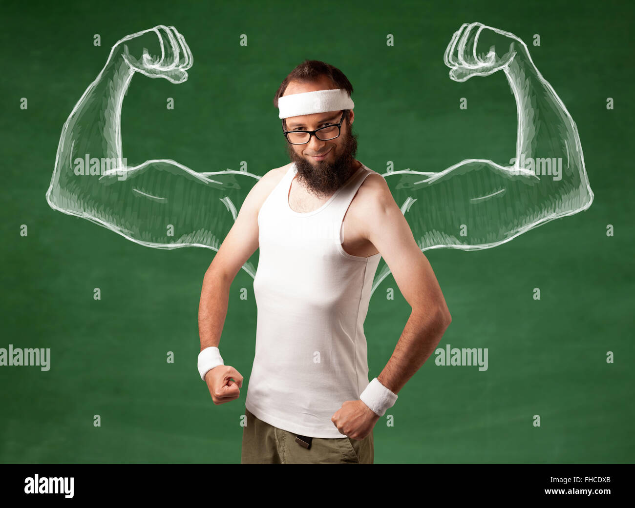 Skinny young man working out Stock Photo - Alamy