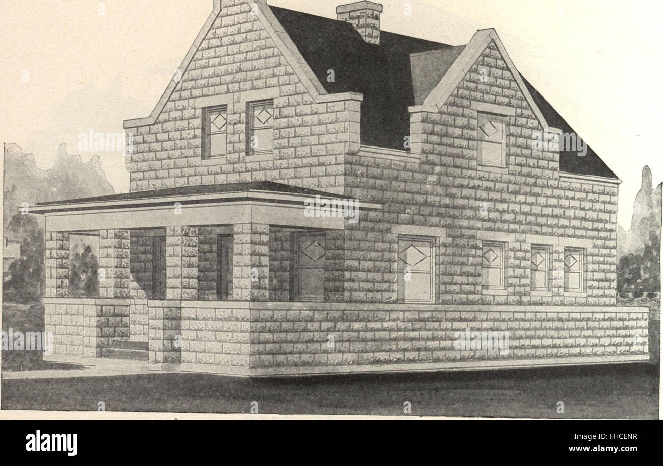 Cement houses and how to build them. (1908 Stock Photo - Alamy