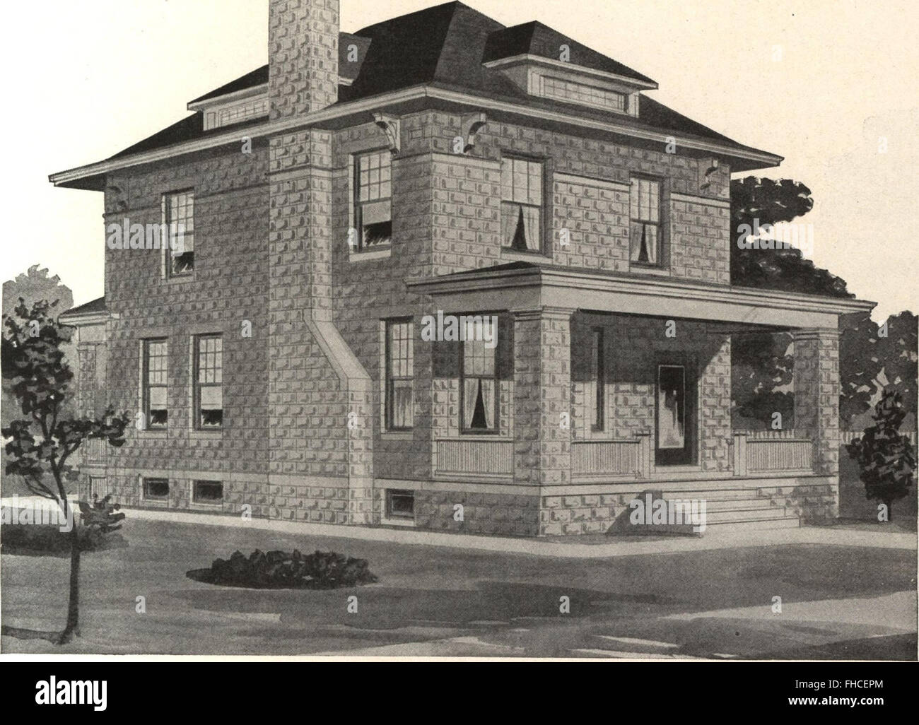 Cement houses and how to build them. (1908 Stock Photo - Alamy