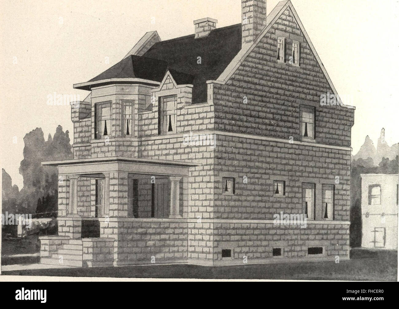 Cement houses and how to build them. (1908 Stock Photo - Alamy