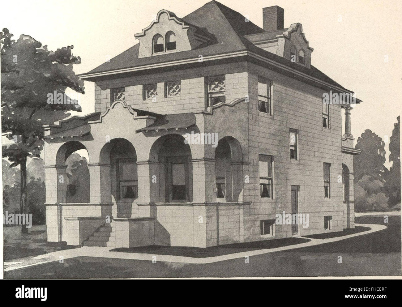 Cement houses and how to build them. (1908 Stock Photo - Alamy