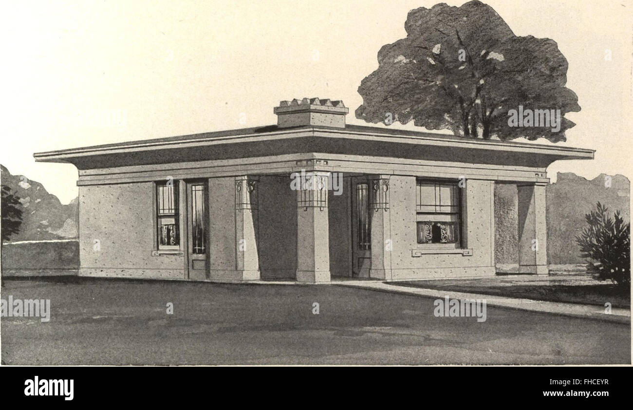 A guide from 1908 on the construction of cement houses, detailing ...