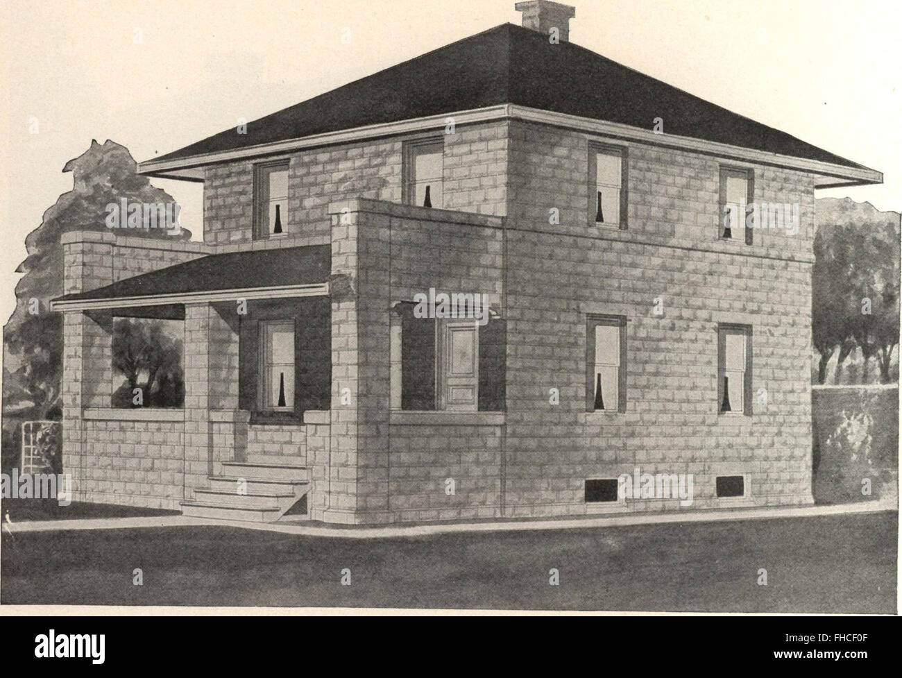 Cement houses and how to build them. (1908 Stock Photo - Alamy