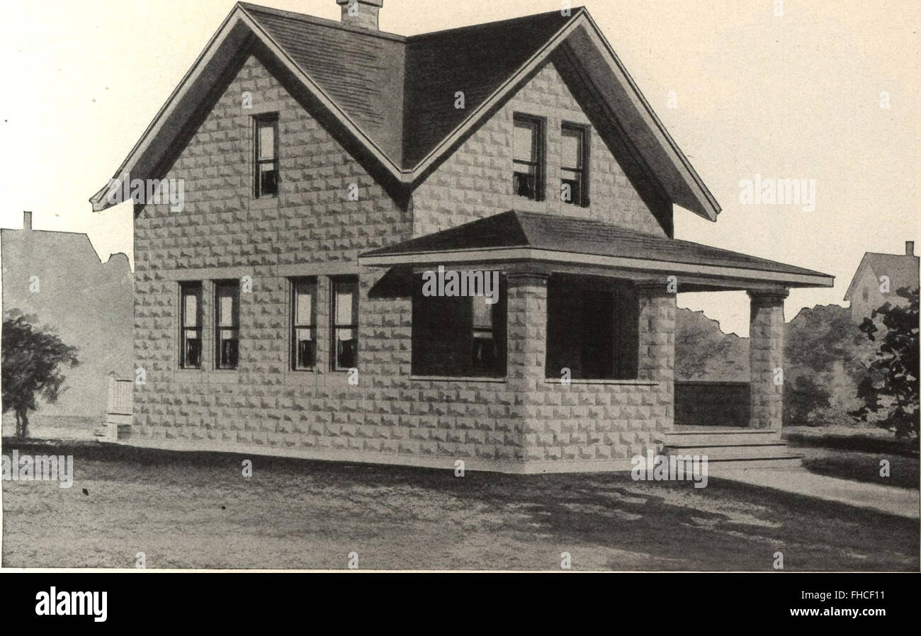 Cement houses and how to build them. (1908 Stock Photo - Alamy