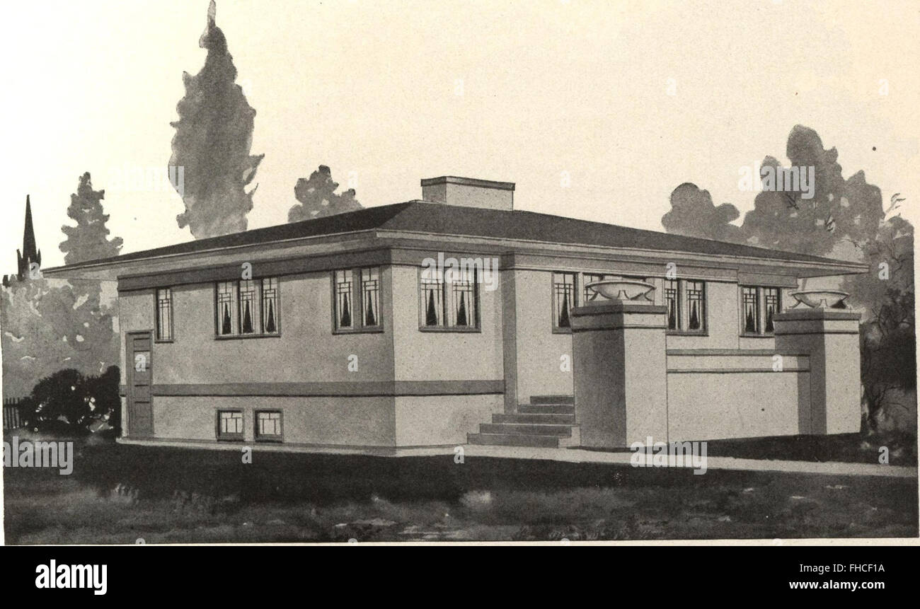 A guide from 1908 on the construction of cement houses Stock Photo - Alamy