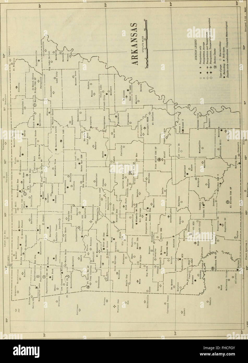A 1953 collection of climatological data for Arkansas, focusing on ...