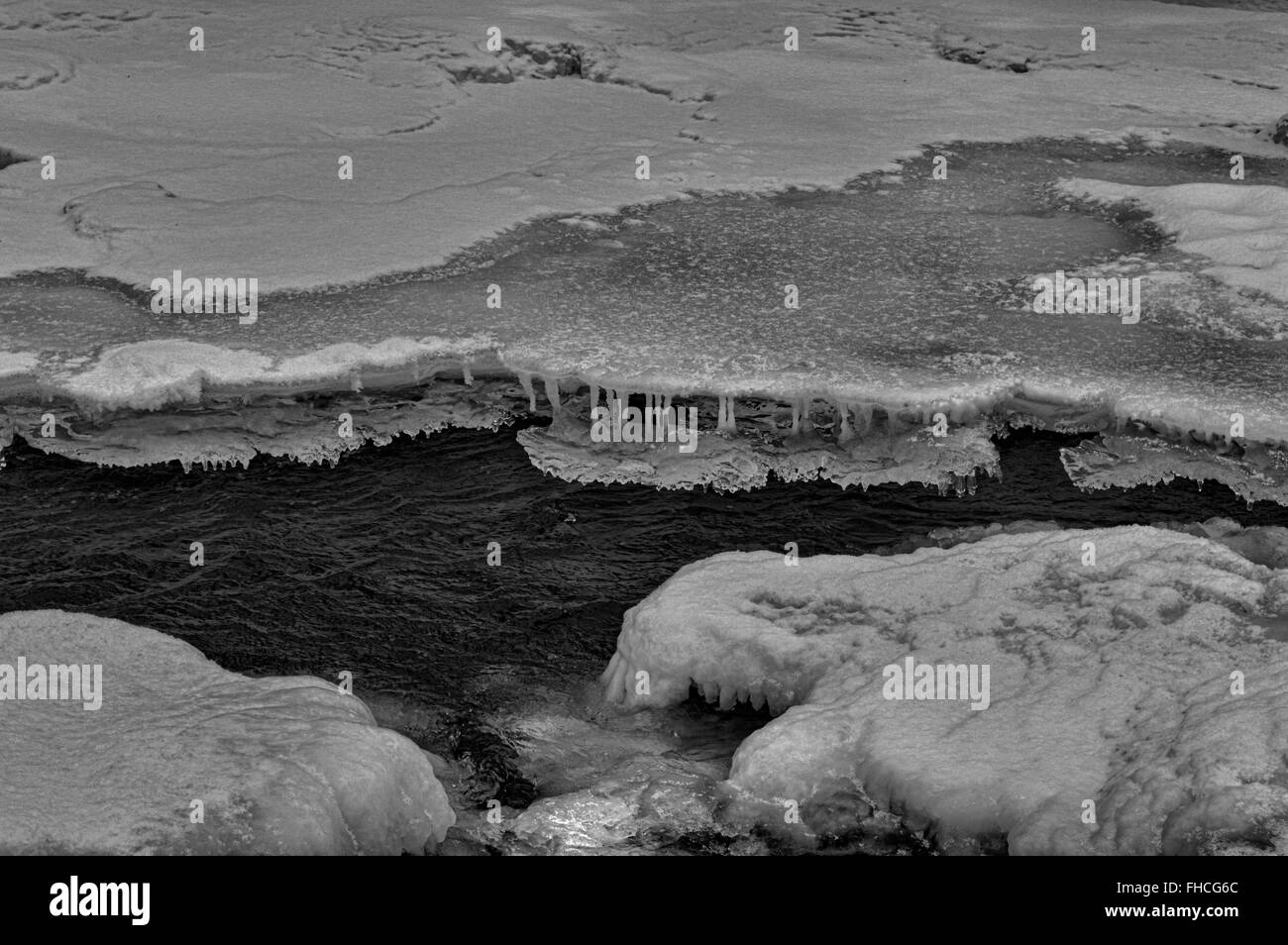 Ice on the River Stock Photo - Alamy