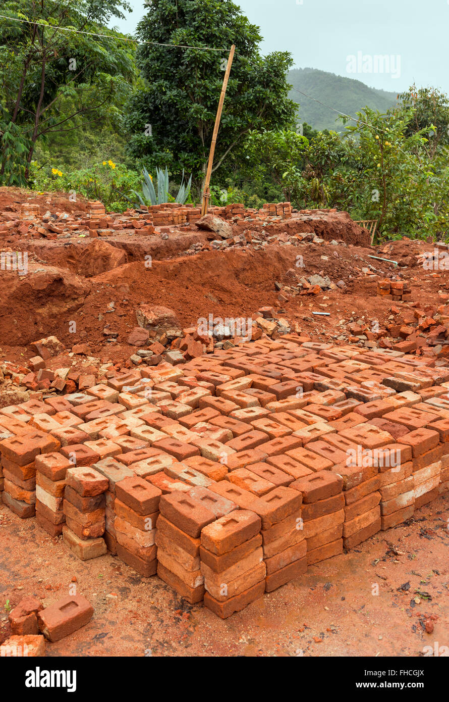 Brick production, Burma Stock Photo - Alamy
