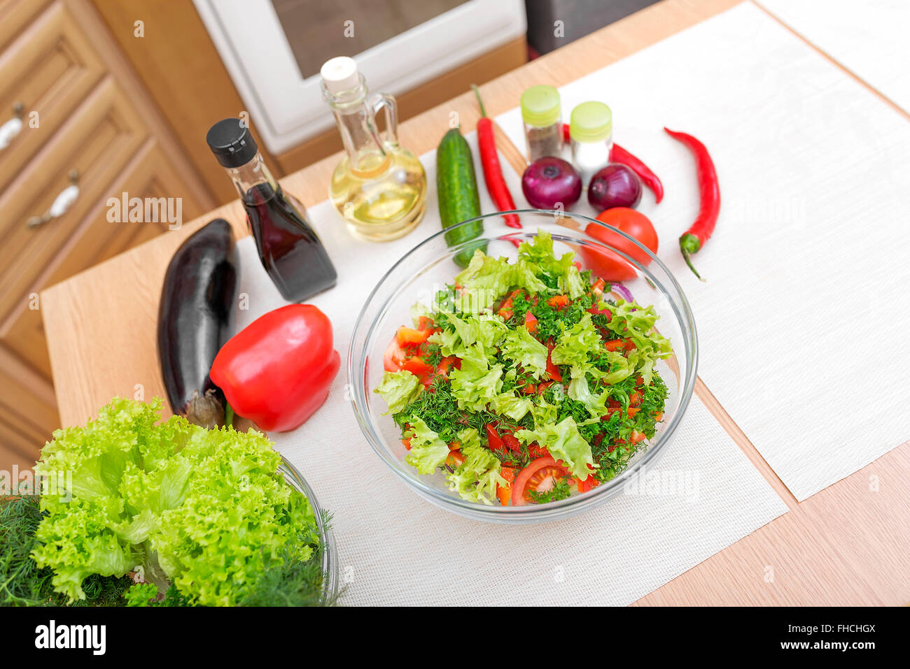 Appetizing vegetable salad Stock Photo - Alamy