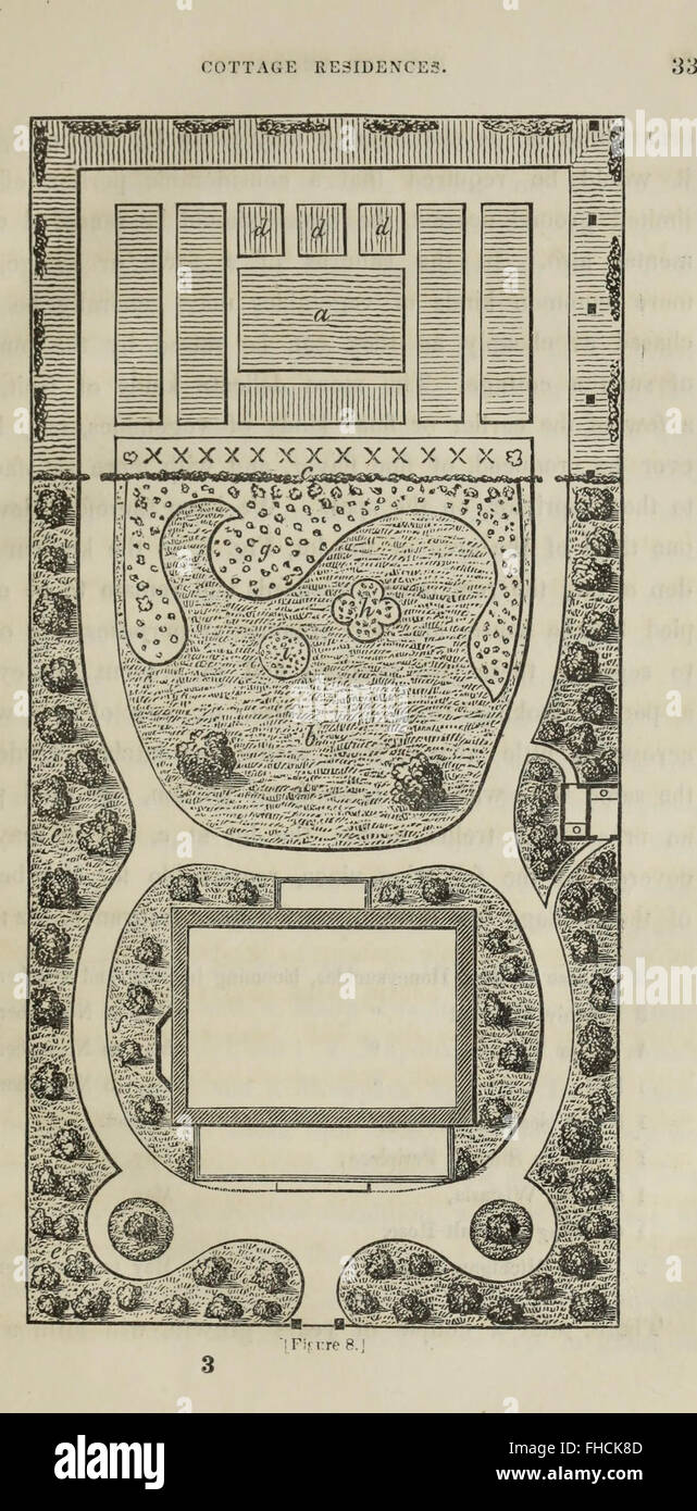 An 1847 architectural design guide featuring plans for rural cottages ...